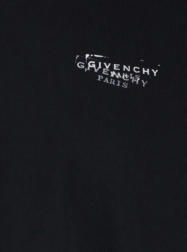 Givenchy Crew Neck T-shirt With Logo On Front And Back In Cotton