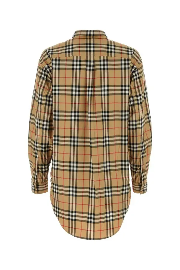 Burberry Embroidered Stretch Cotton Shirt