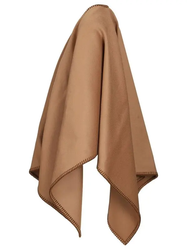 Max Mara Double Wool Drap Cape - Cream