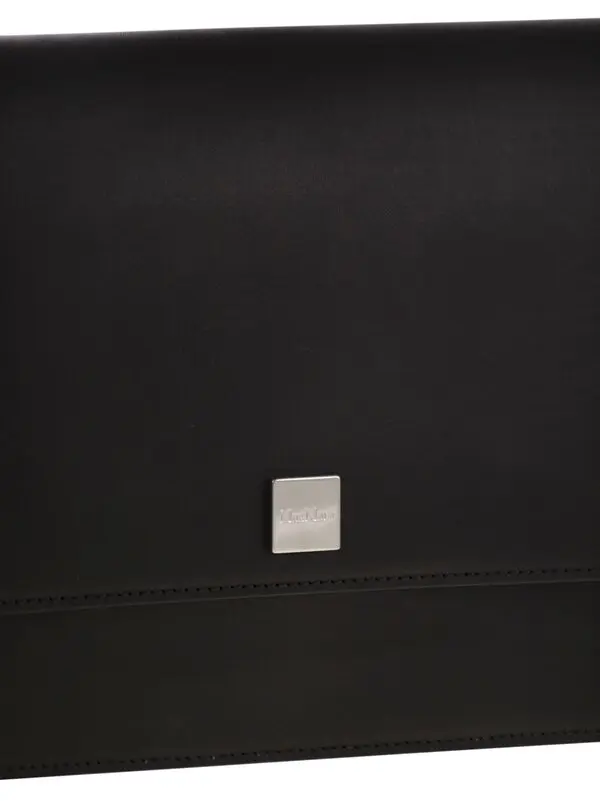 Max Mara Biancaroughm Leather Cross Body Bag - Black