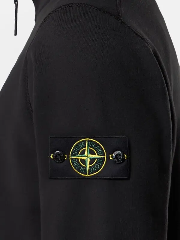 Stone Island Cotton Sweatshirt With Side Logo Patch