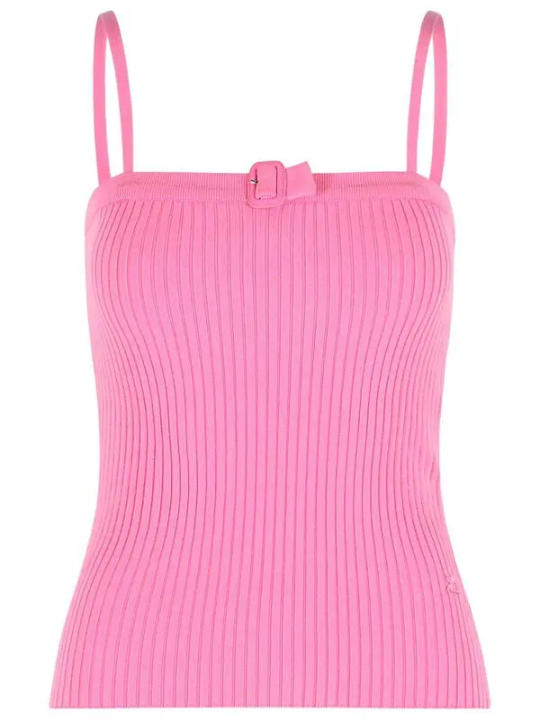 COURREGES Buckle Tank Top - Pink