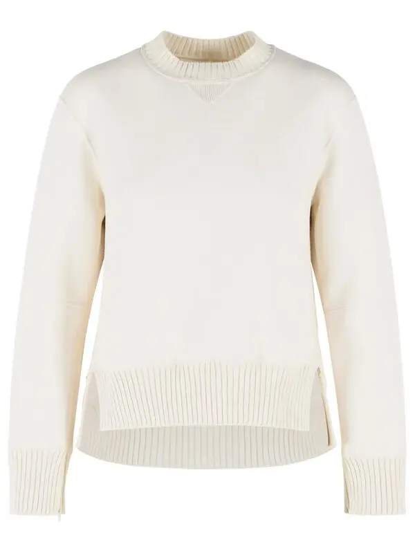 Sacai Cotton Blend Sweater - White