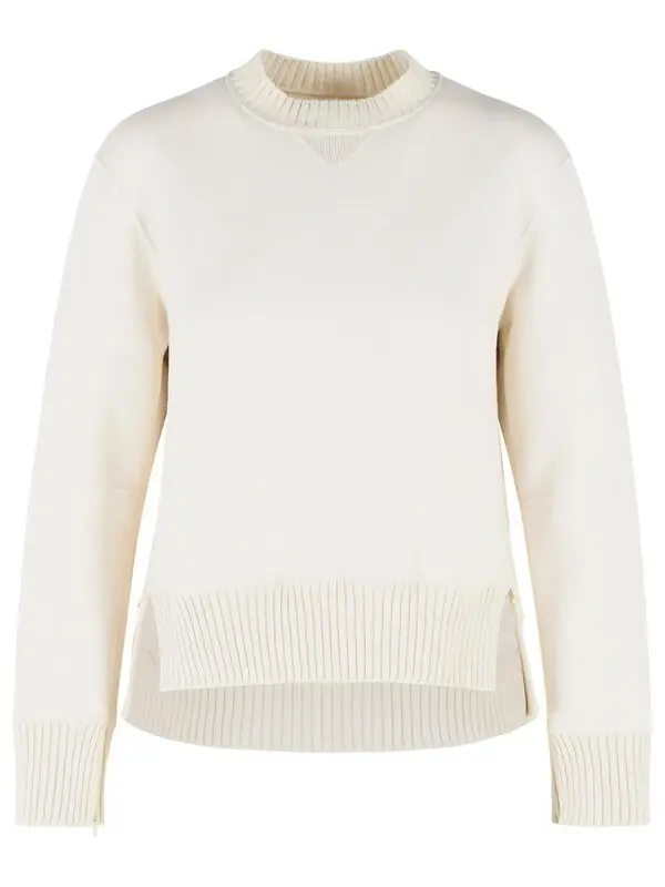 Sacai Cotton Blend Sweater - White