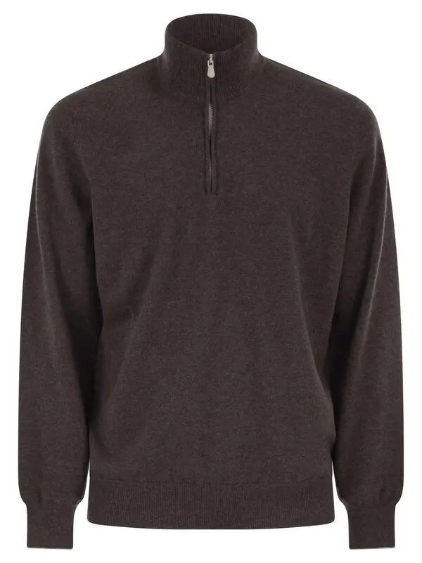 Brunello Cucinelli Cashmere Turtleneck Sweater With Zipper