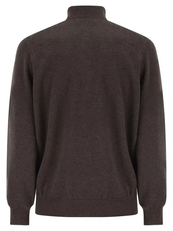 Brunello Cucinelli Cashmere Turtleneck Sweater With Zipper