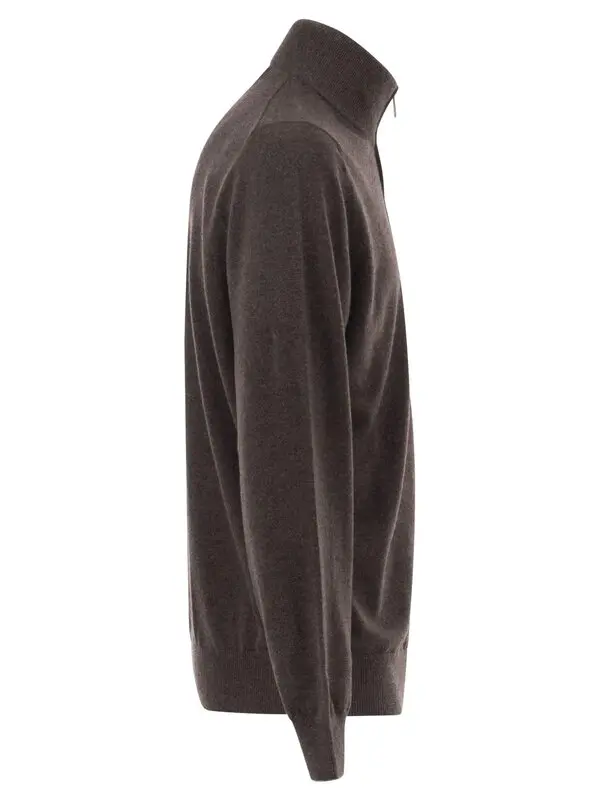 Brunello Cucinelli Cashmere Turtleneck Sweater With Zipper