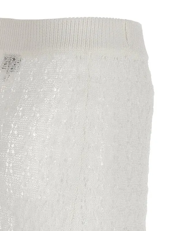 GANNI Shiny Pointelle Knit Skirt