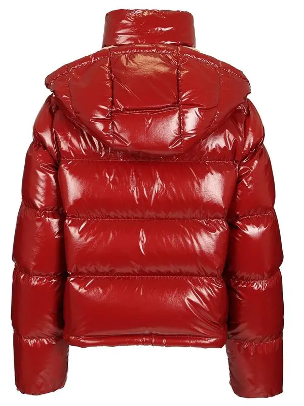 Moncler Niveole Short Nylon Down Jacket - Red