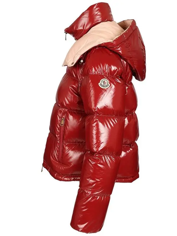 Moncler Niveole Short Nylon Down Jacket - Red
