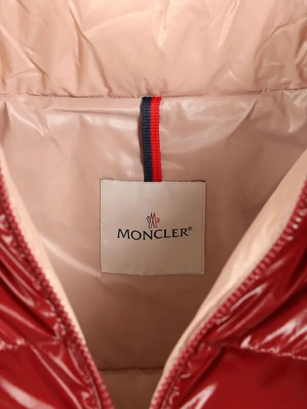 Moncler Niveole Short Nylon Down Jacket - Red