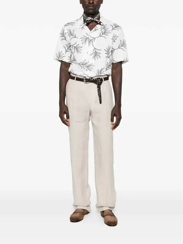 Etro Pleated Trousers With Belt Loops