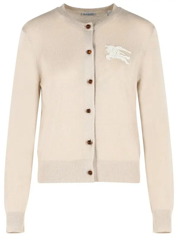 Burberry Ravella Wool Blend Cardigan - Cream