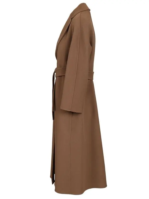 Max Mara Midi Coat In Wool Drap