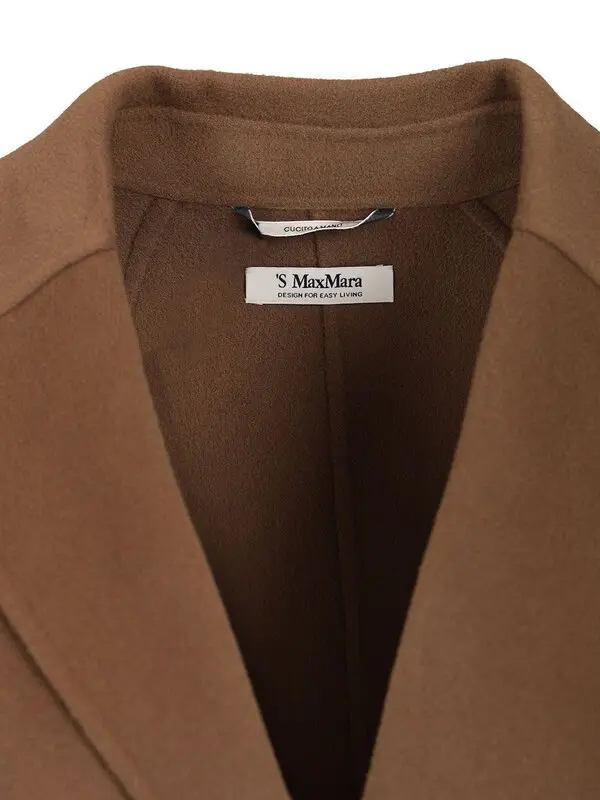 Max Mara Midi Coat In Wool Drap