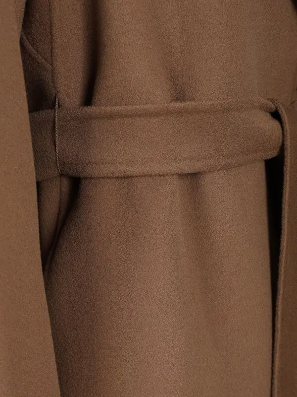Max Mara Midi Coat In Wool Drap