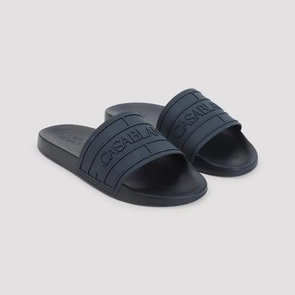 Casablanca Logo Pool Slides - Blue