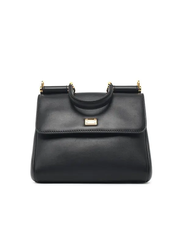 Dolce & Gabbana Small My Sicily Leather Bag - Black