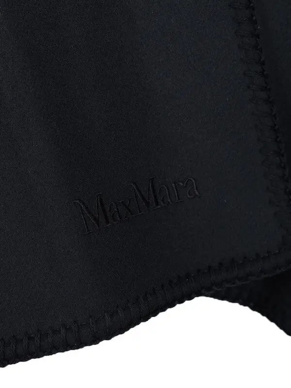 Max Mara Double Wool Drap Cape - Blue