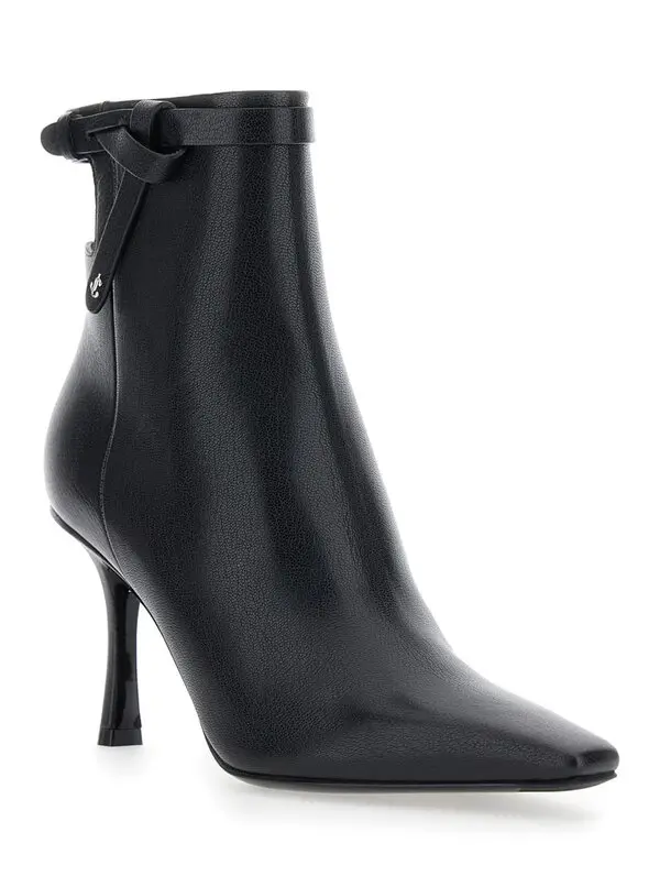 JIMMY CHOO Leather Pointed Toe Stiletto Ankle Boots - Multicolor
