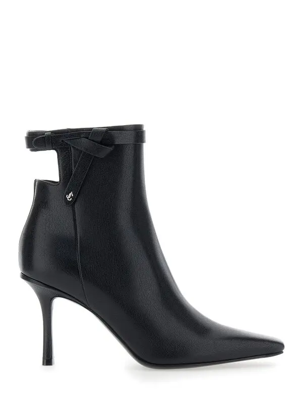 JIMMY CHOO Leather Pointed Toe Stiletto Ankle Boots - Multicolor
