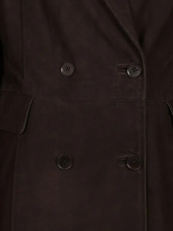 ROTATE BY BIRGER CHRISTENSEN Long Suede Coat - Brown