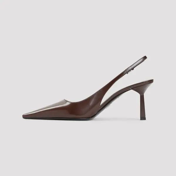 Prada Leather Slingback - Brown