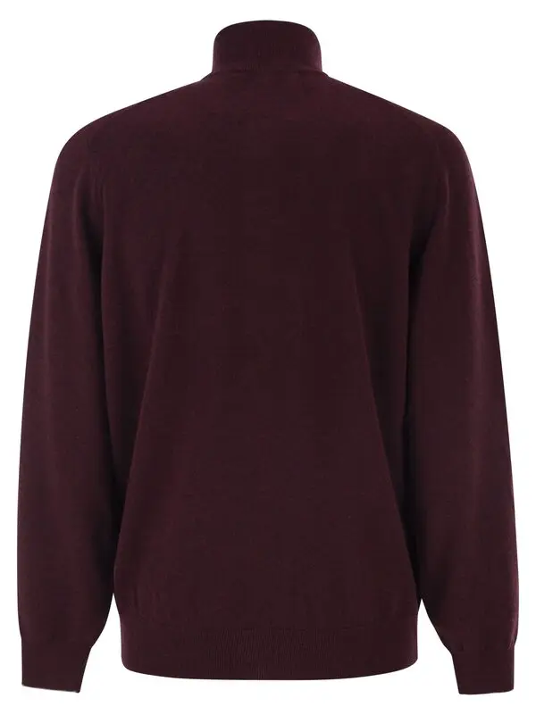 Brunello Cucinelli Cashmere Turtleneck Sweater With Zipper