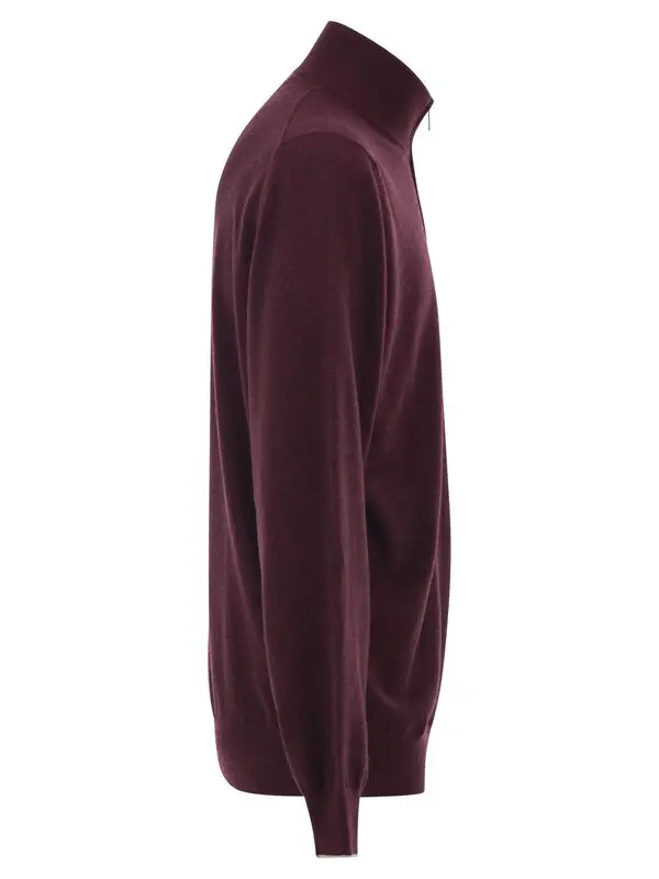 Brunello Cucinelli Cashmere Turtleneck Sweater With Zipper