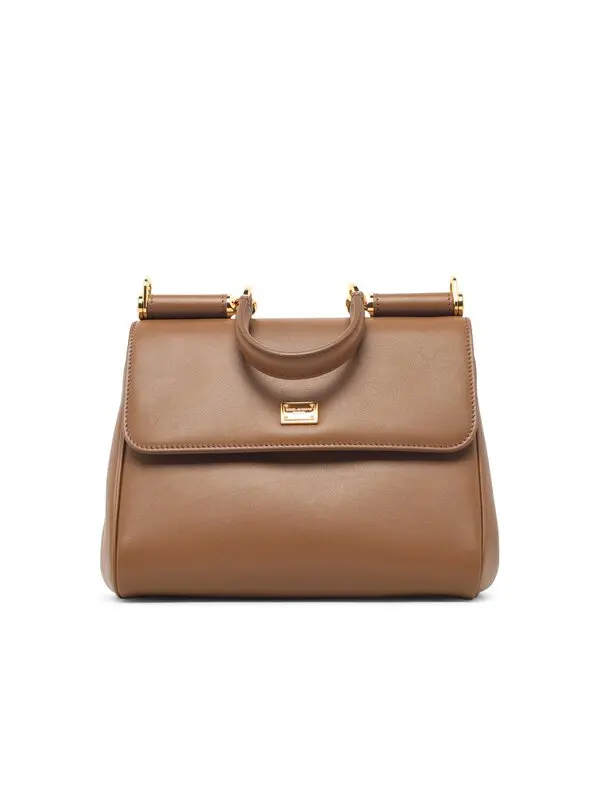 Dolce & Gabbana Small 'my Sicily' Leather Bag - Brown
