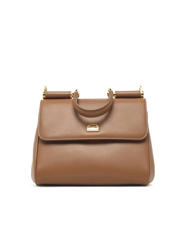 Dolce & Gabbana Small 'my Sicily' Leather Bag - Brown