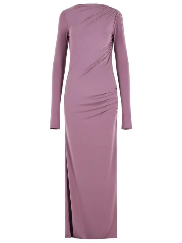 Andamane Sophie' Mauve Polyester Maxi Dress - Multicolor