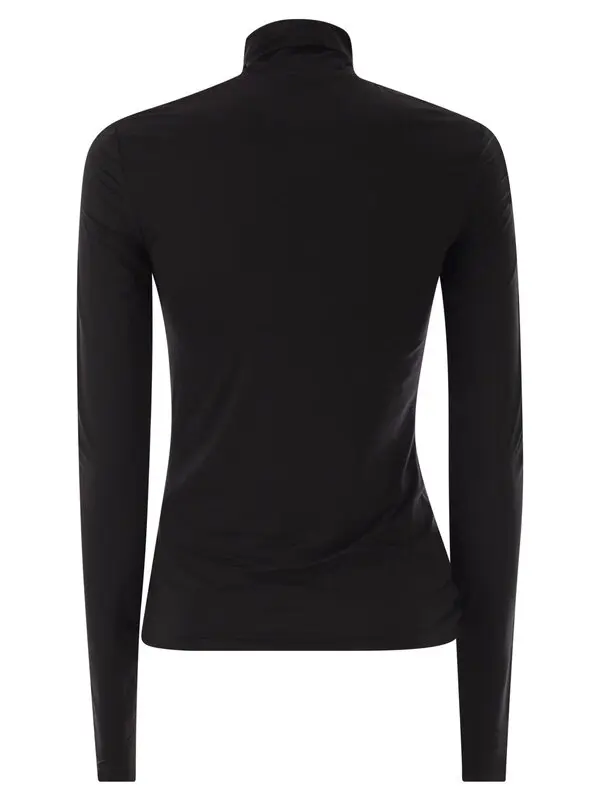 Sportmax Jersey Turtleneck Jumper - Black