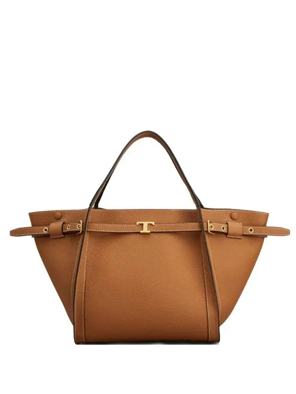 TOD'S T Signature Small Shopping Bag - Brown