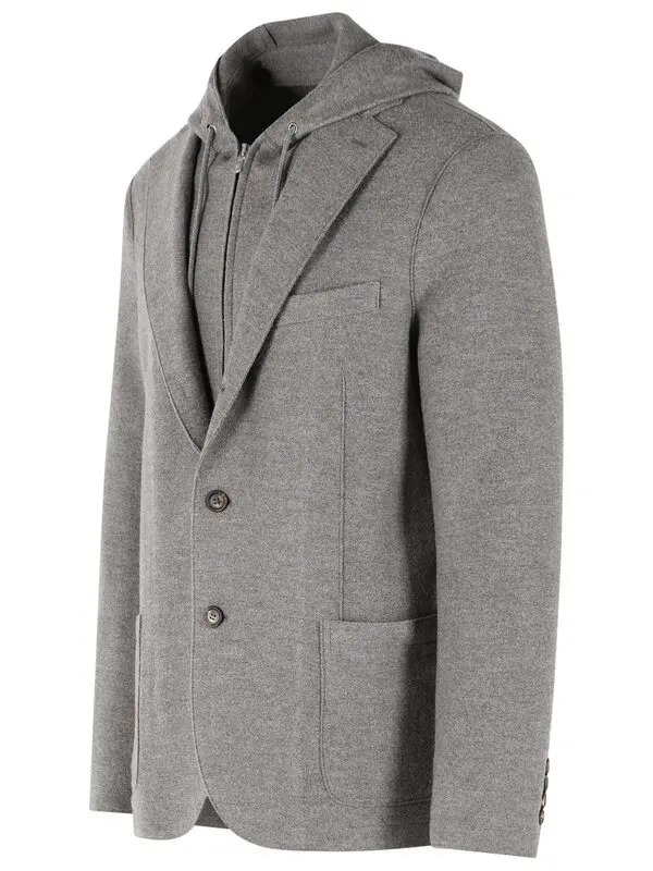 Eleventy Grey Wool Blazer