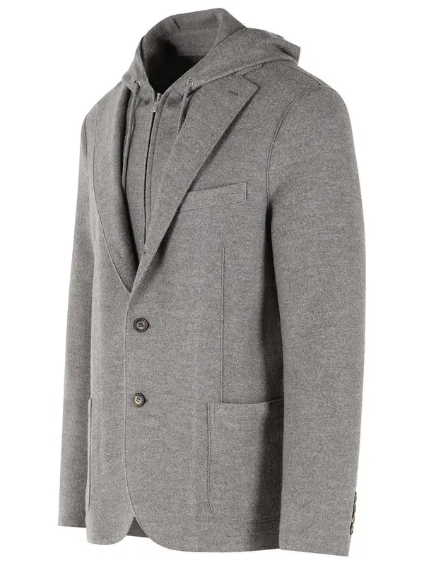 Eleventy Grey Wool Blazer - Gray
