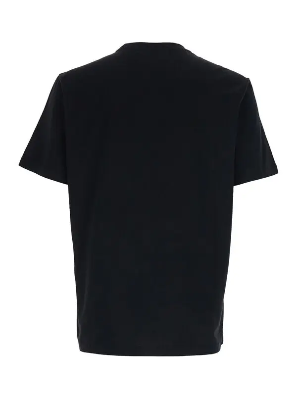 GOLDEN GOOSE Crew Neck T-shirt With Star Detail On The Front In Cotton For - Black