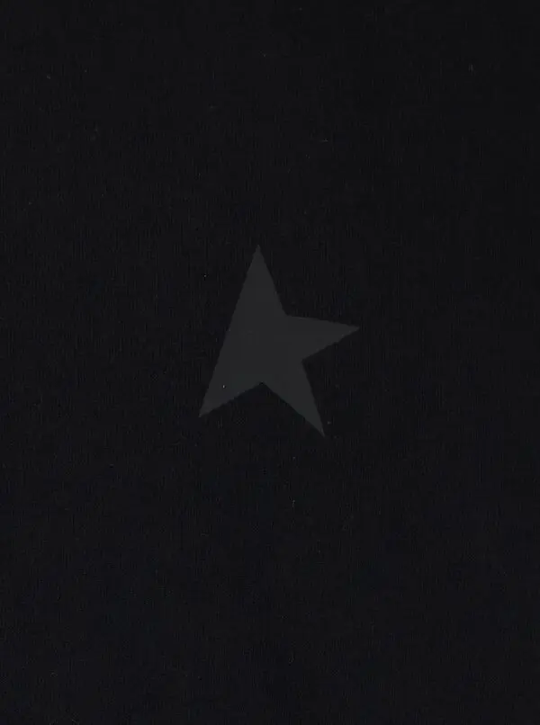 GOLDEN GOOSE Crew Neck T-shirt With Star Detail On The Front In Cotton For - Black