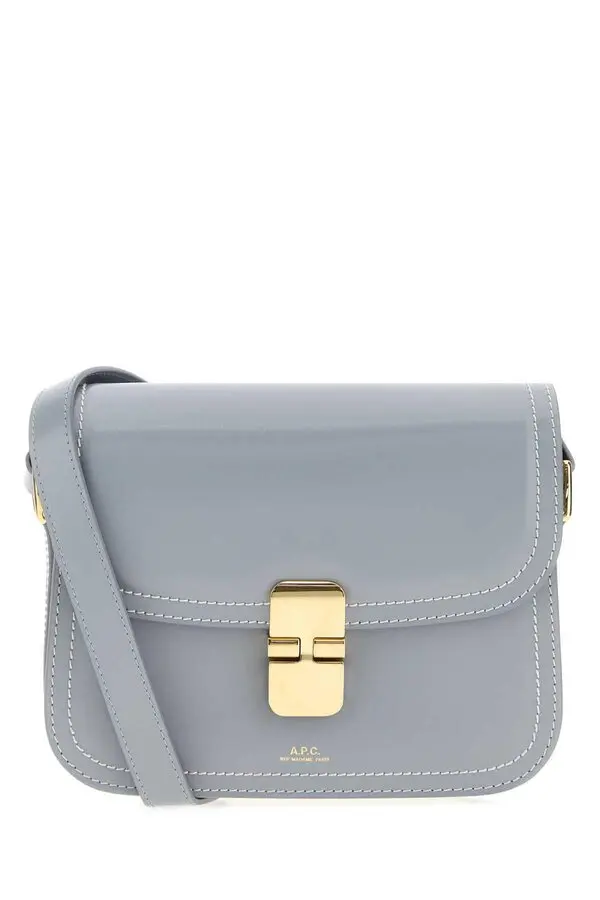 A.p.c. Light- Leather Small Grace Crossbody Bag - Blue