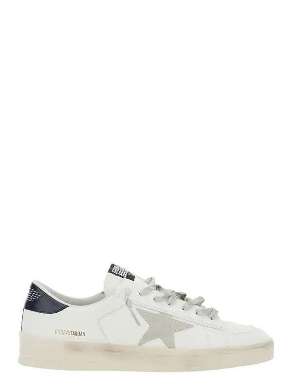 GOLDEN GOOSE Sneakers 'stardan' With Star Patch On The Side And Contrasting Heel With Leather Logo White - Multicolor