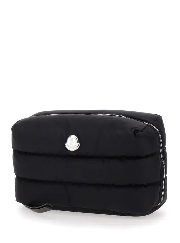 Moncler Clutch 'caradoc' With Patch Logo On The Front In Black Tech Fabric For - Multicolor