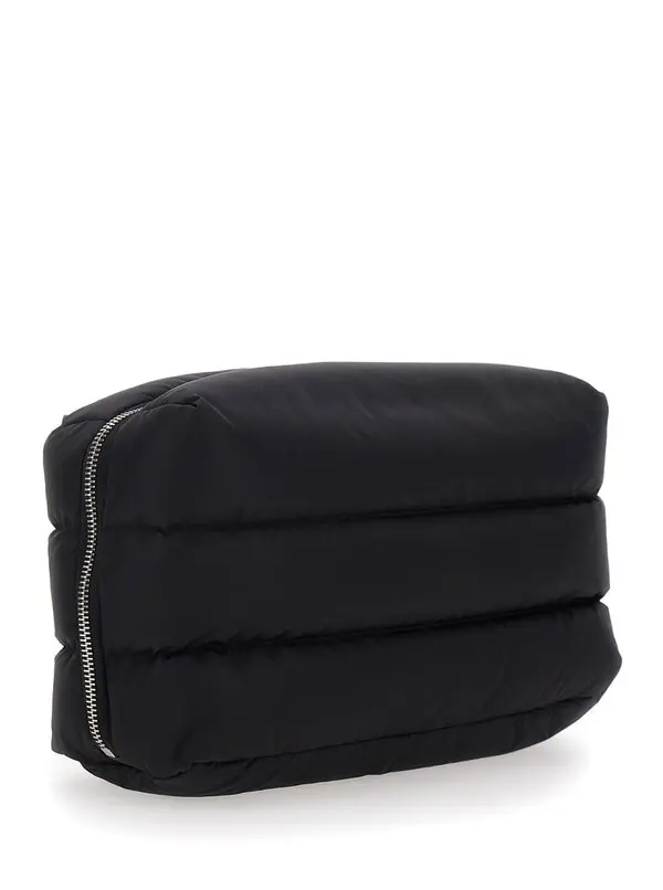 Moncler Clutch 'caradoc' With Patch Logo On The Front In Black Tech Fabric For - Multicolor