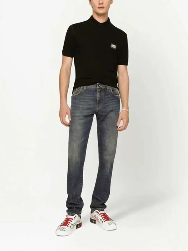 Dolce & Gabbana Polo Shirt With Appliqu