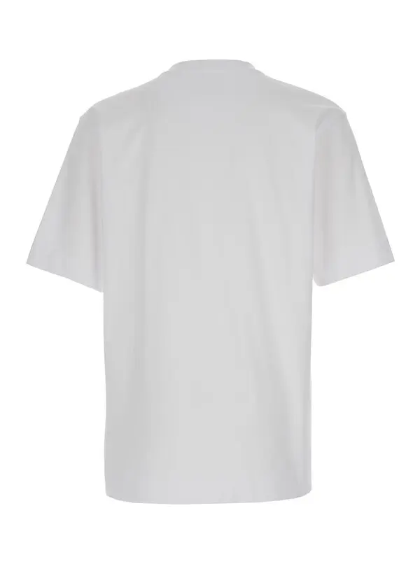 Fendi T-shirt With Logo Print On The Front In Cotton - White