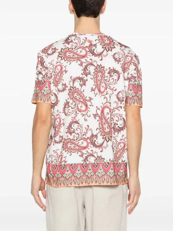 Etro T-shirt With Paisley Trim
