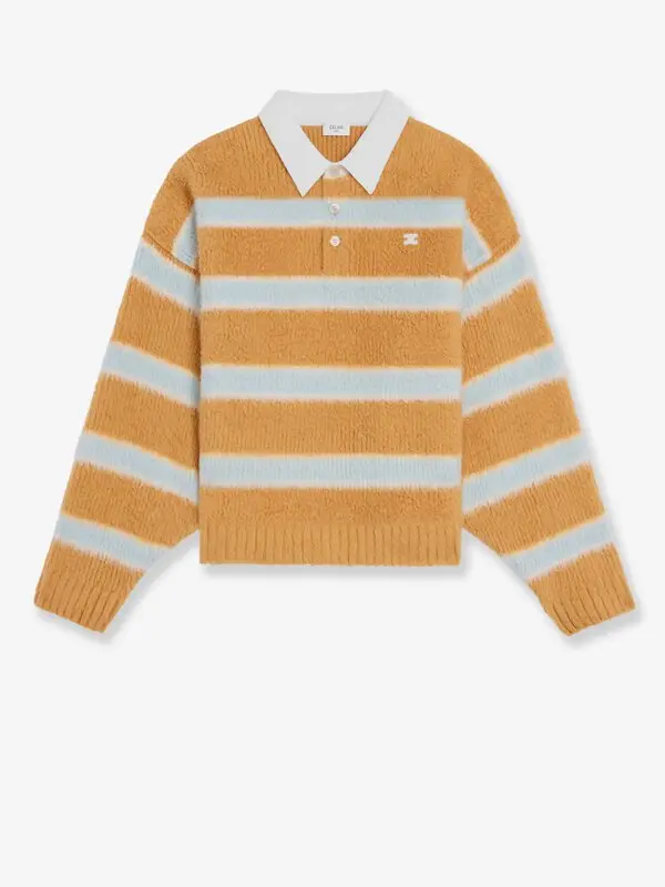 Celine Cotton Blend Polo Shirt - Yellow