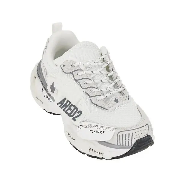 Dsquared2 Suede Leather And Mesh 'faster' Sneakers