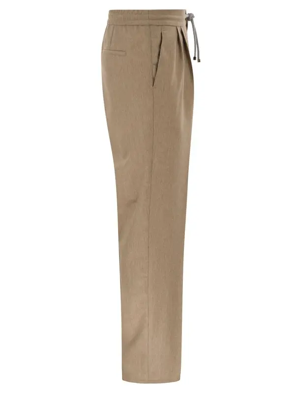 Brunello Cucinelli Tailored Jogger Trousers In Virgin Wool