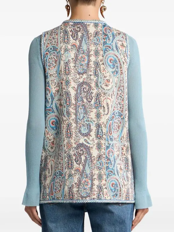 Etro Jacquard Vest With Floral Paisley Pattern