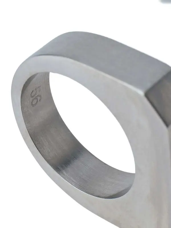 Rick Owens Brushed Rectangular Ring